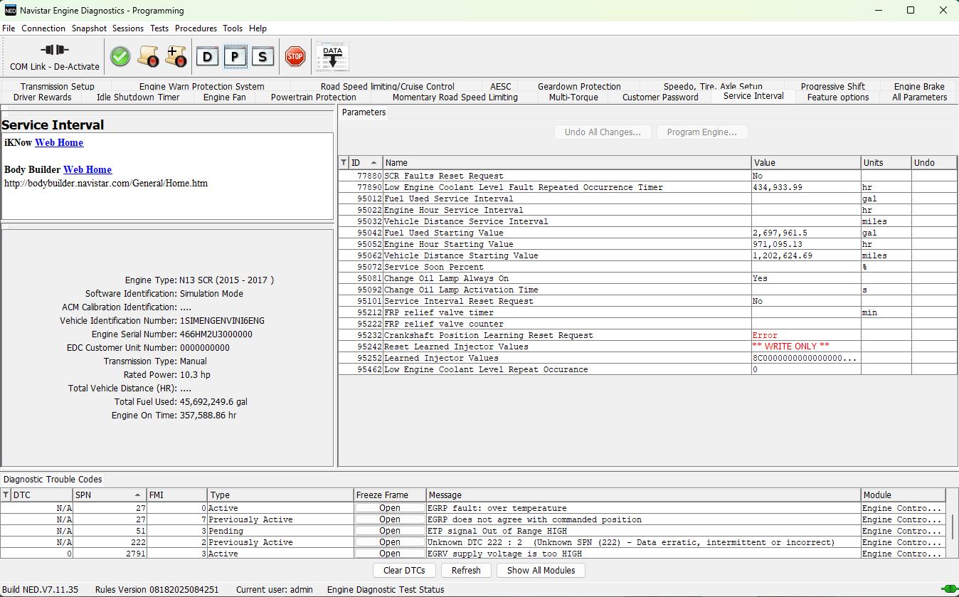 International NED 7.11.35 10.2025 Engine Diagnostics – truck-carepc